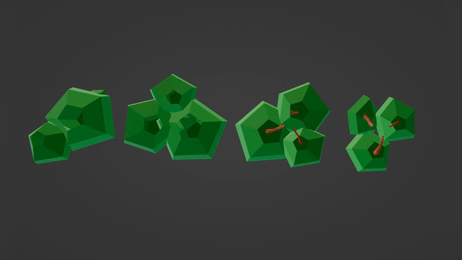 3D LOW POLY BUSH 4 VERSIONS Model - TurboSquid 2088382