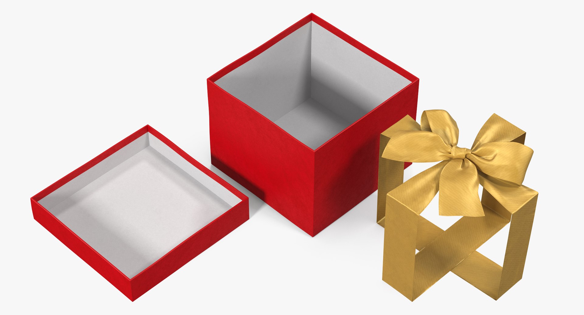 3D gift box red - TurboSquid 1199694