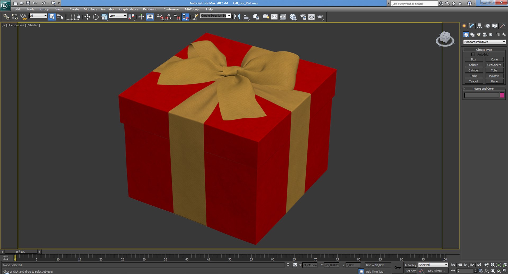 3D gift box red - TurboSquid 1199694