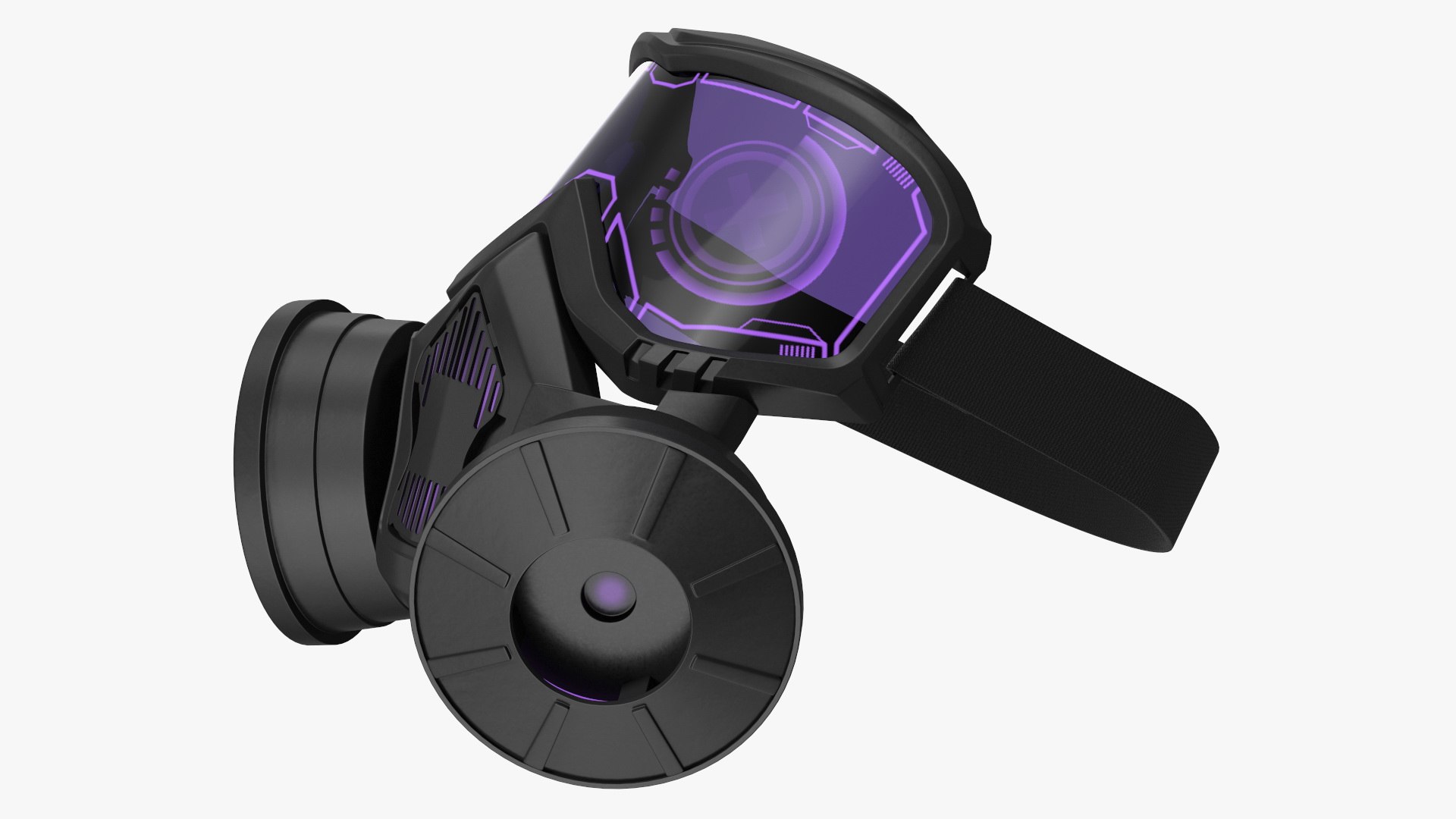 Mannequin Head Wearing Cyberpunk Gas Mask Purple 3D Model - TurboSquid ...