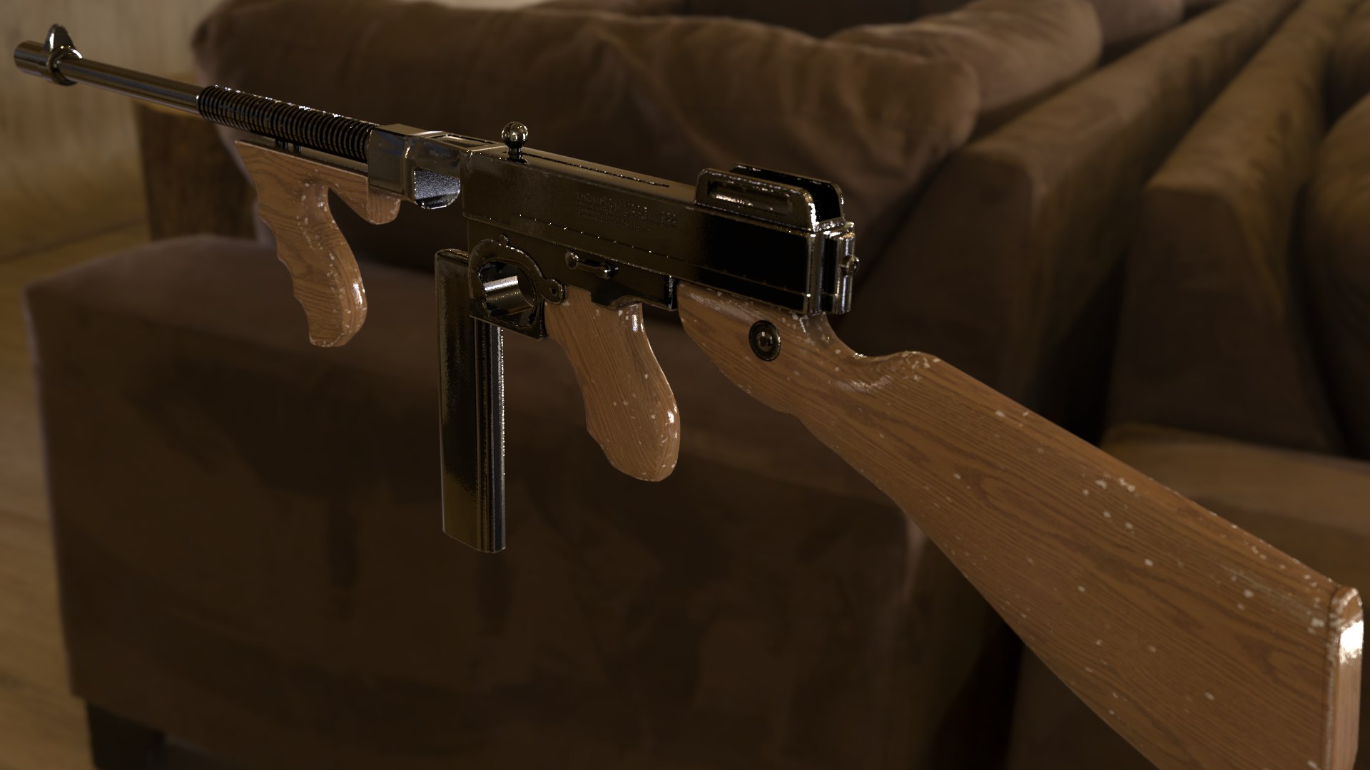 3D fully thompson sub machine gun - TurboSquid 1593333