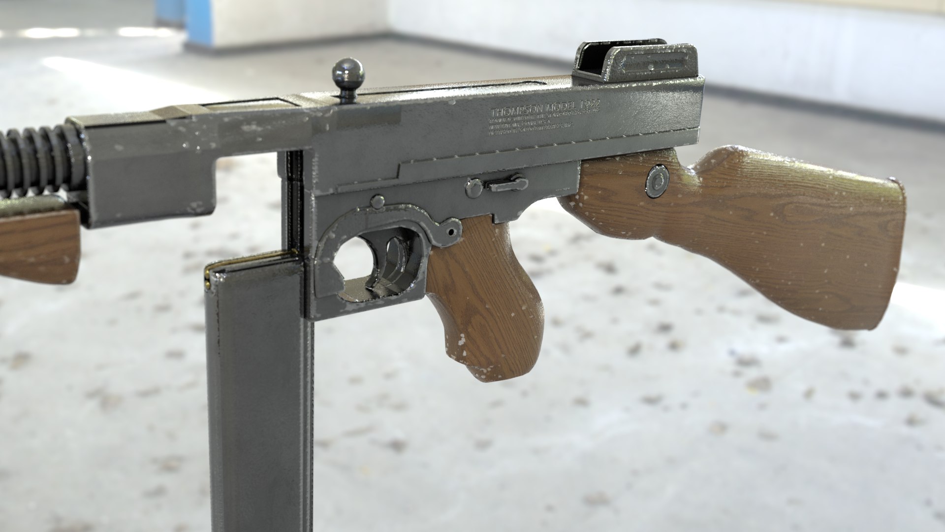 3D fully thompson sub machine gun - TurboSquid 1593333