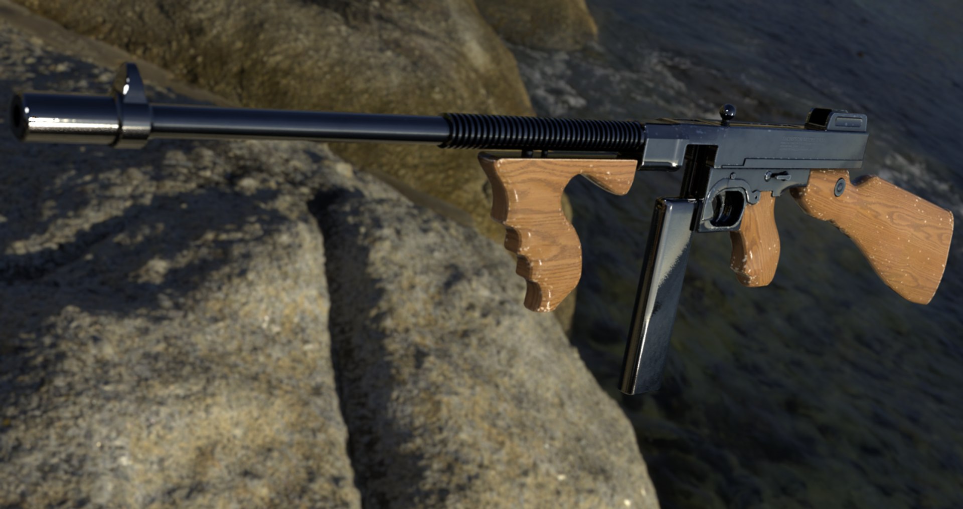 3D fully thompson sub machine gun - TurboSquid 1593333