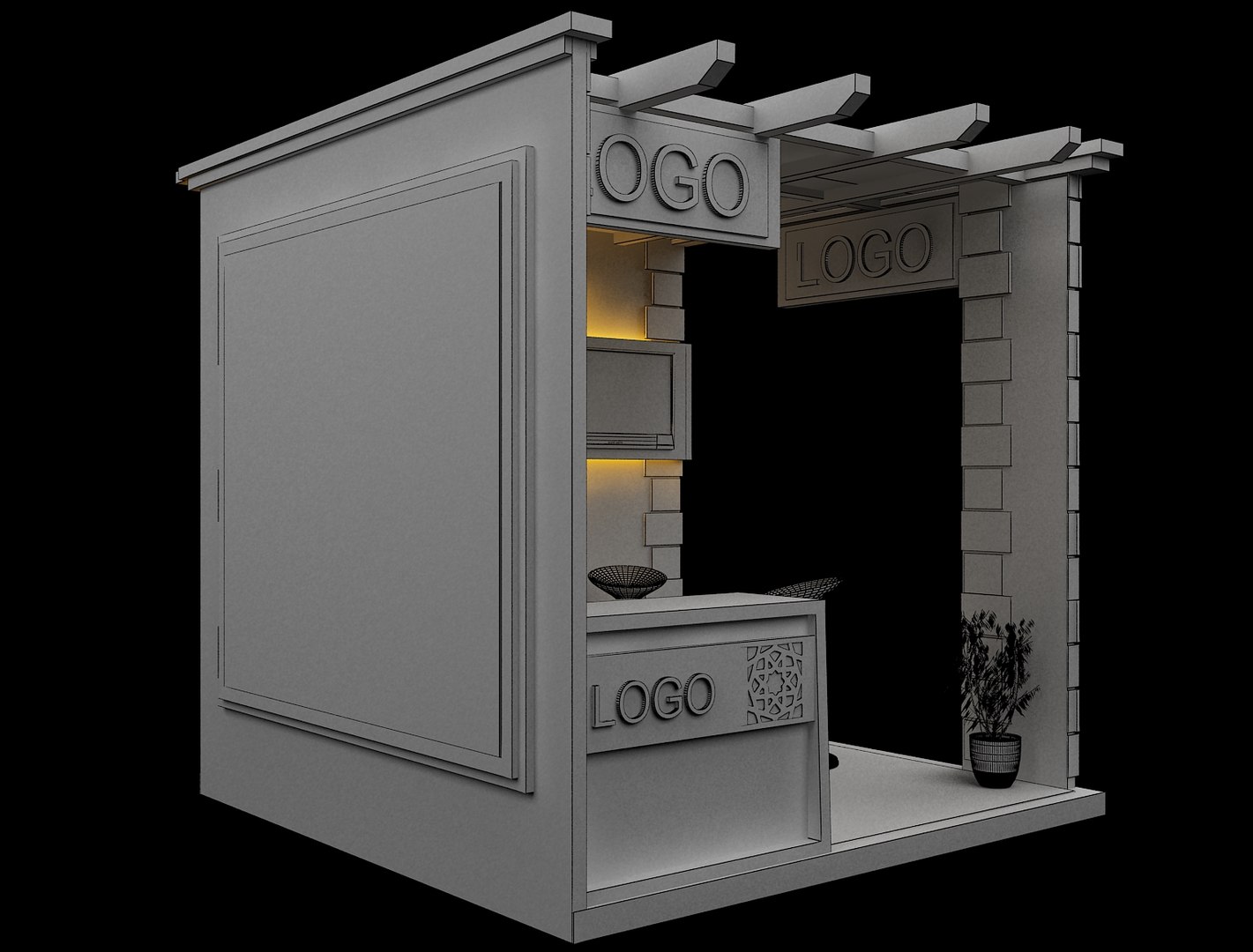 3D Stand Exhibition Booth Model - TurboSquid 1536777