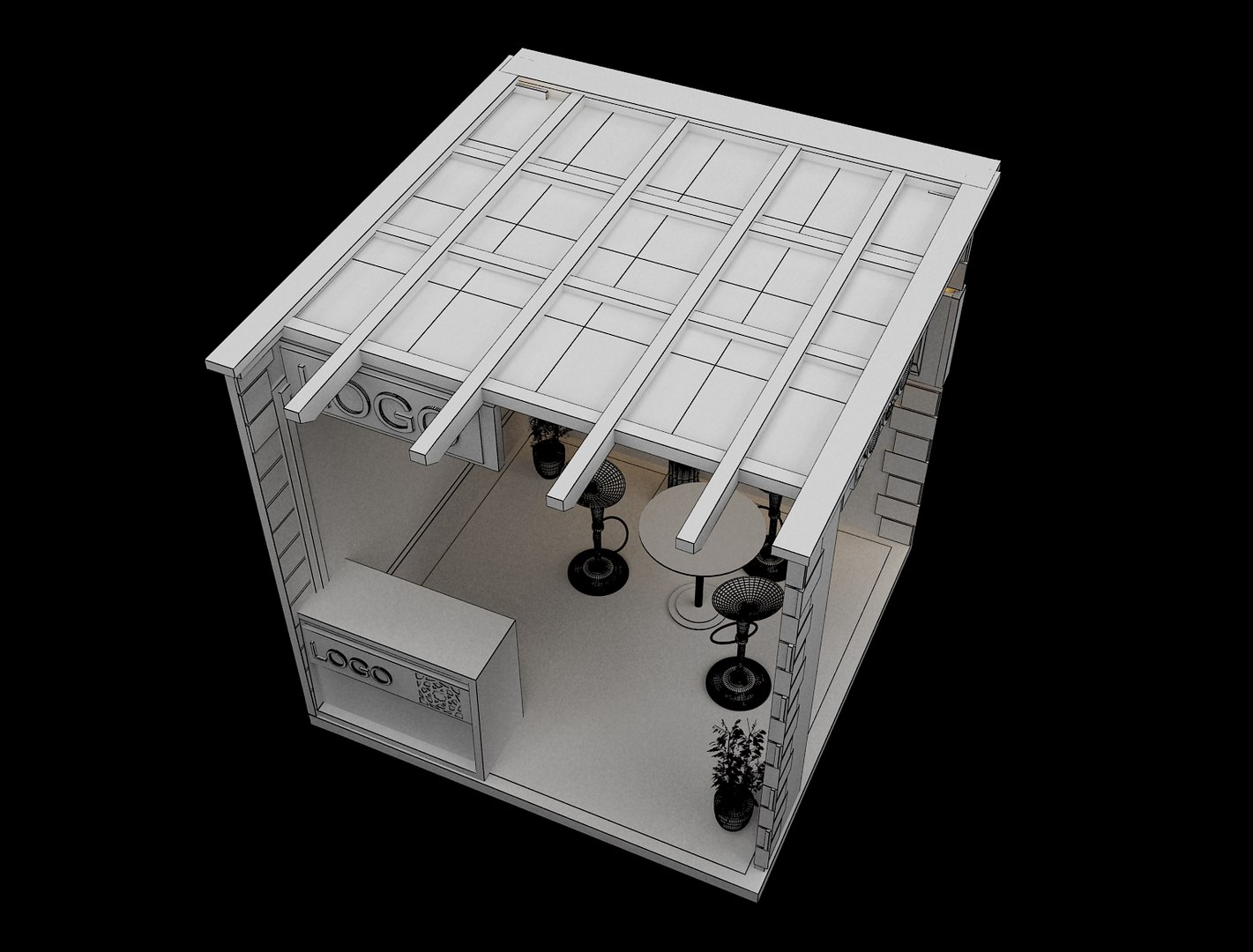 3D Stand Exhibition Booth Model - TurboSquid 1536777