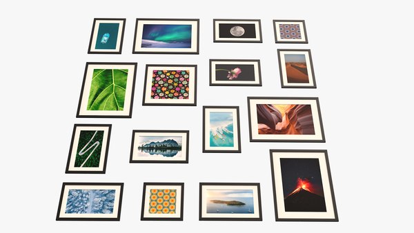 3D Picture Frames Set 16 Picture - TurboSquid 1876931