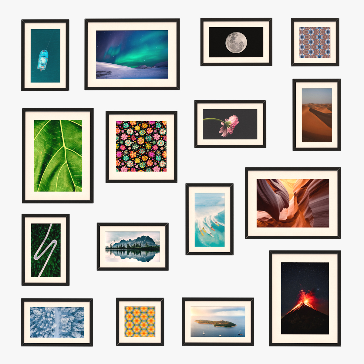 3D Picture Frames Set 16 Picture - TurboSquid 1876931