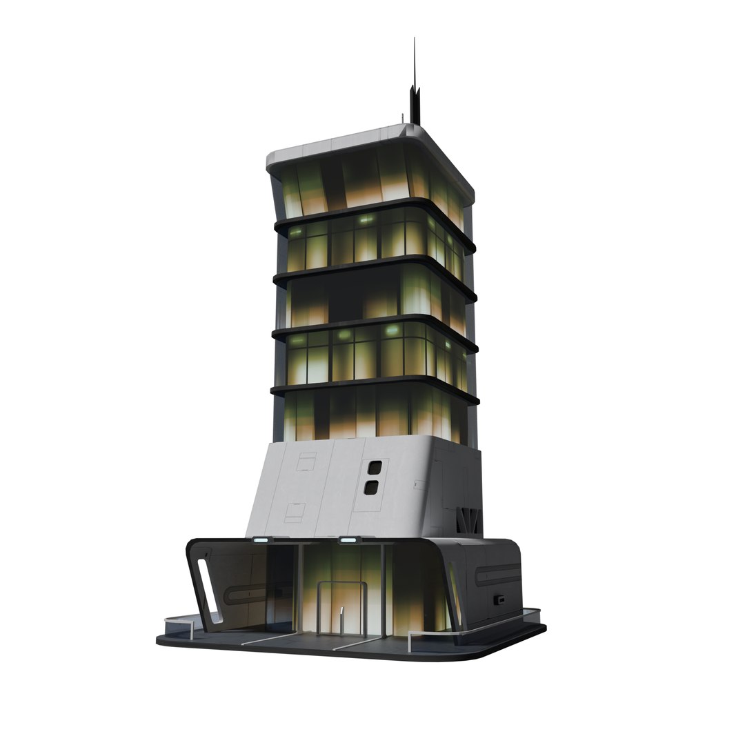 Sci-fi Office Building 3D Model - TurboSquid 2227562