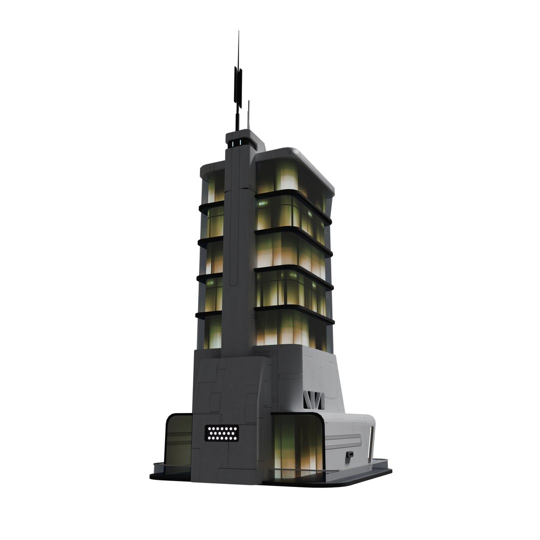 Sci-fi Office Building 3D Model - TurboSquid 2227562