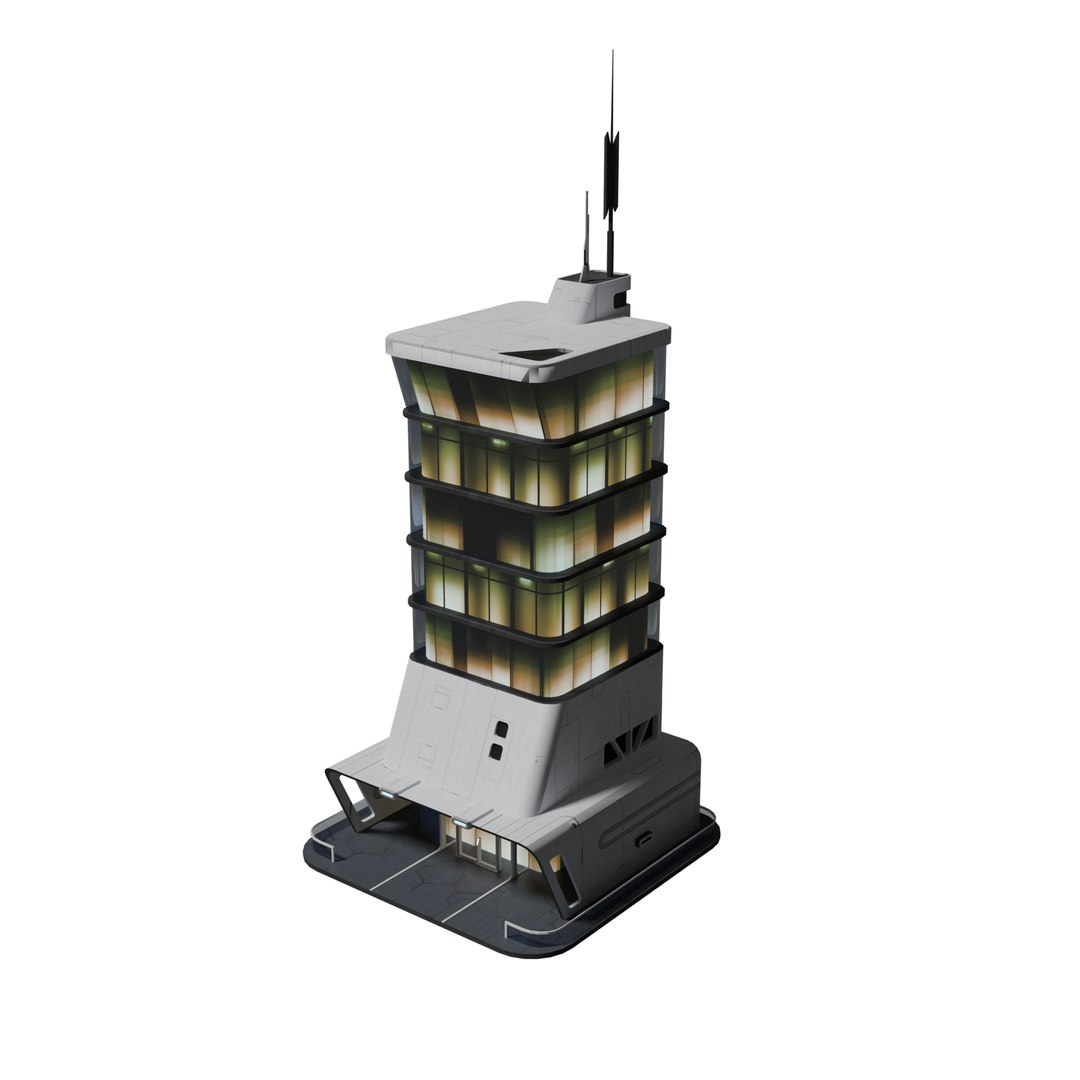 Sci-fi Office Building 3D Model - TurboSquid 2227562