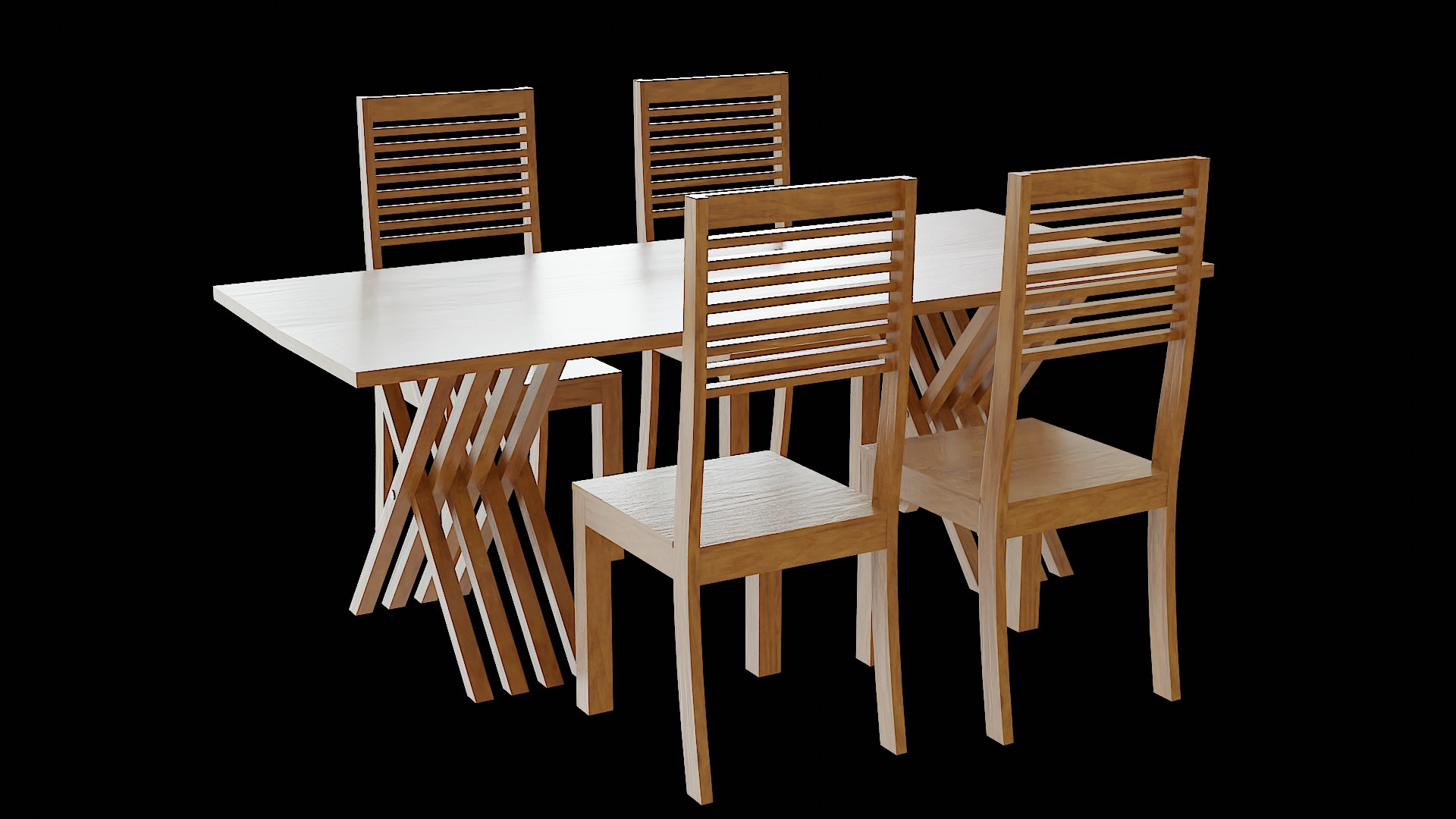 3D Table Set Model - TurboSquid 1539353