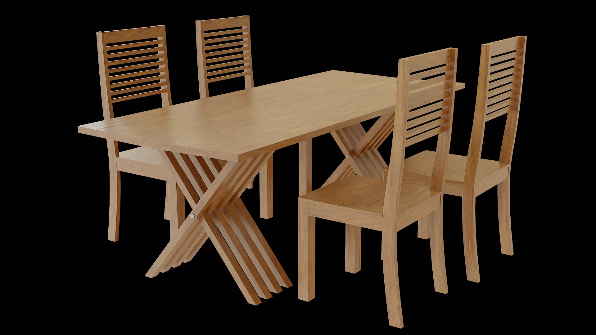 3D Table Set Model - TurboSquid 1539353