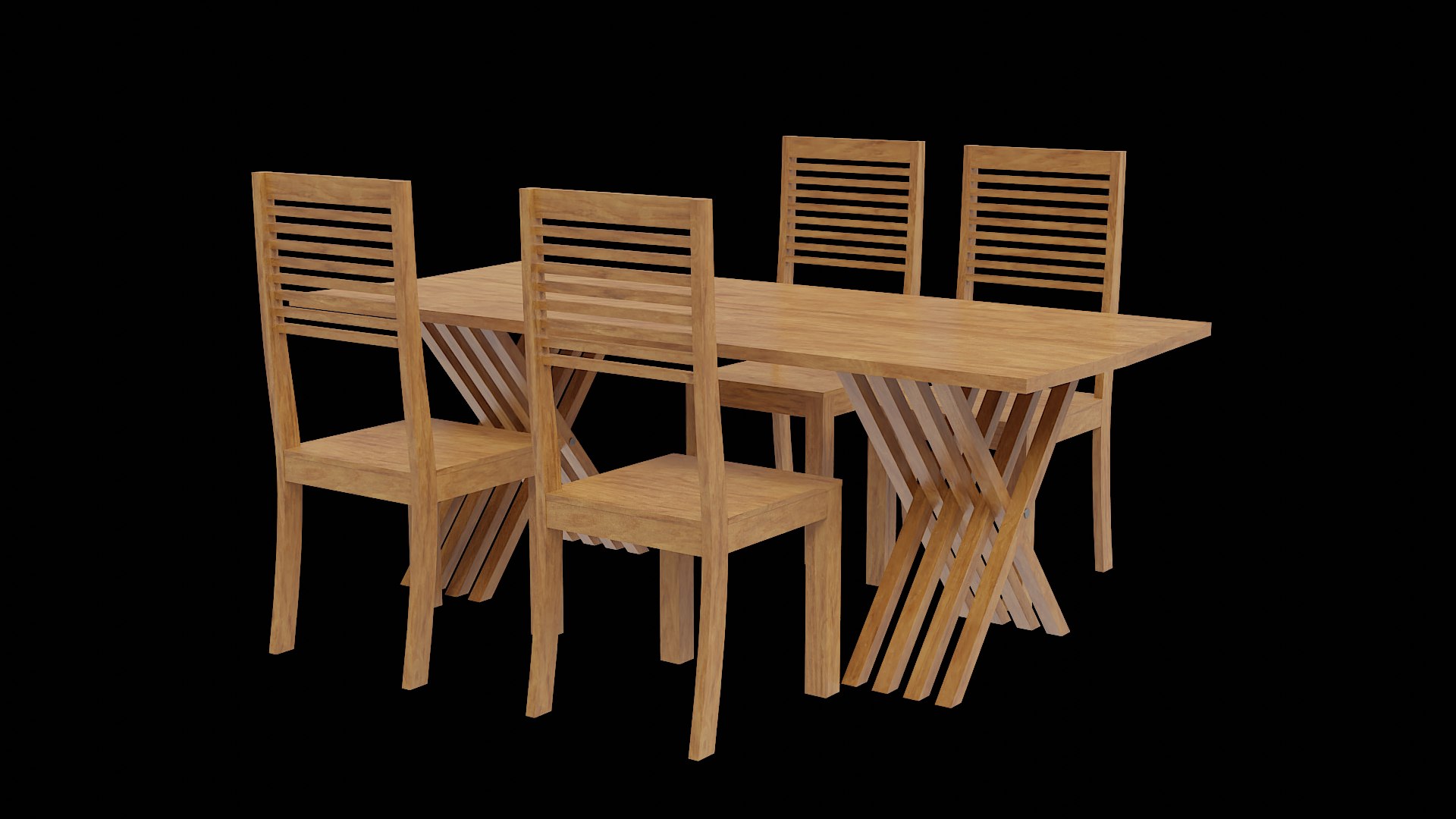 3D Table Set Model - TurboSquid 1539353