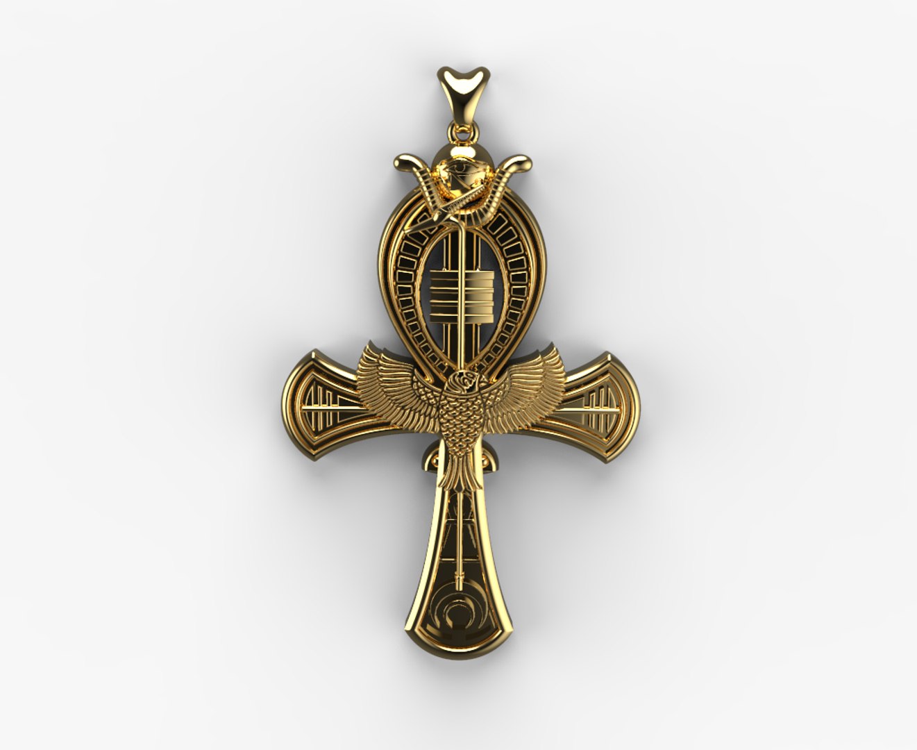 3D Ankh Cross Model - TurboSquid 1309173