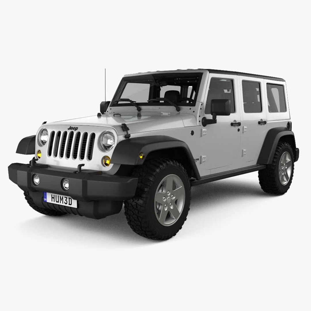 modelo 3d Jeep Wrangler Unlimited 5-door with HQ interior 2012 ...