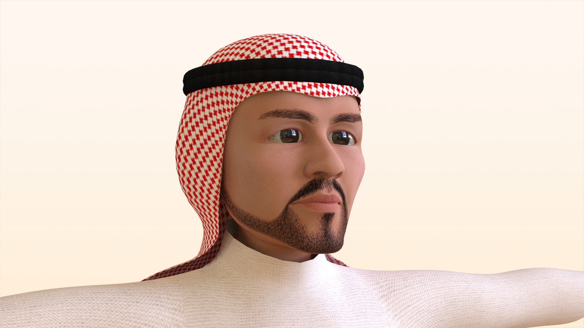 Toon Emirati Man 3D Model - TurboSquid 2240754