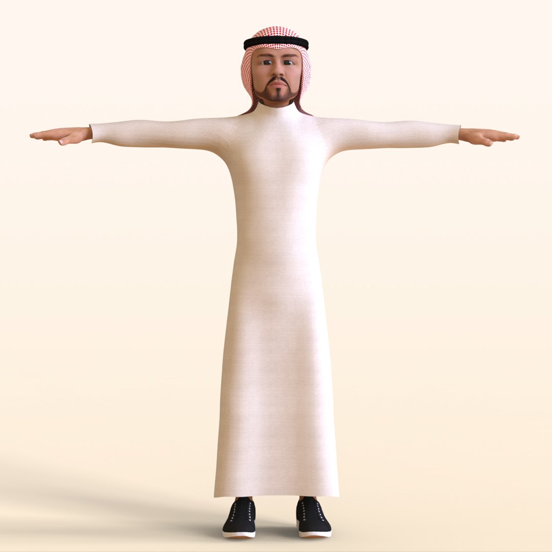 Toon Emirati Man 3D Model - TurboSquid 2240754