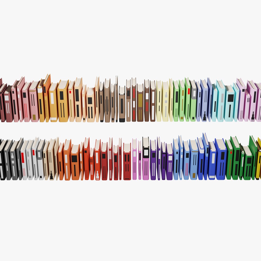 3D 104 Stylised 3D Book Models For Filling Shelves Model - TurboSquid ...