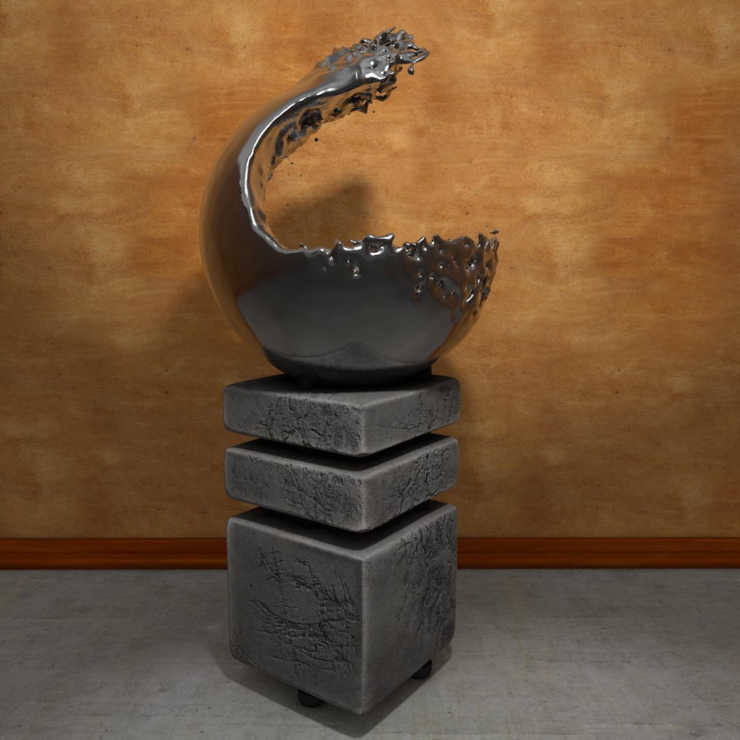 Plastic Sculpture Water 3d Model