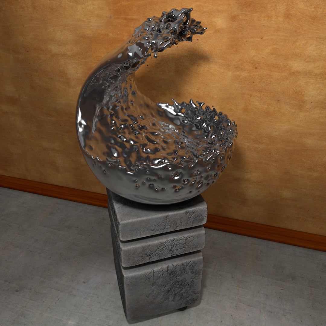 Plastic Sculpture Water 3d Model