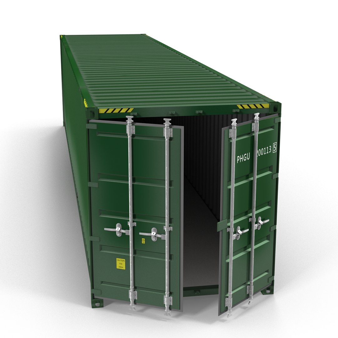 3d 40 ft iso container