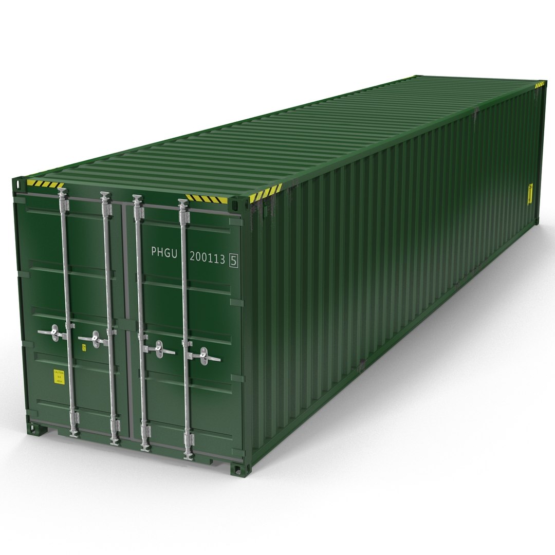 3d 40 ft iso container