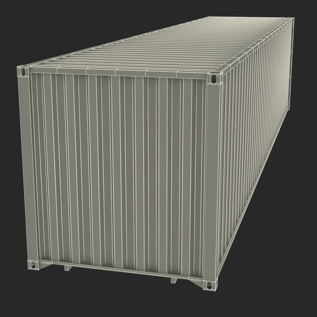 3d 40 ft iso container