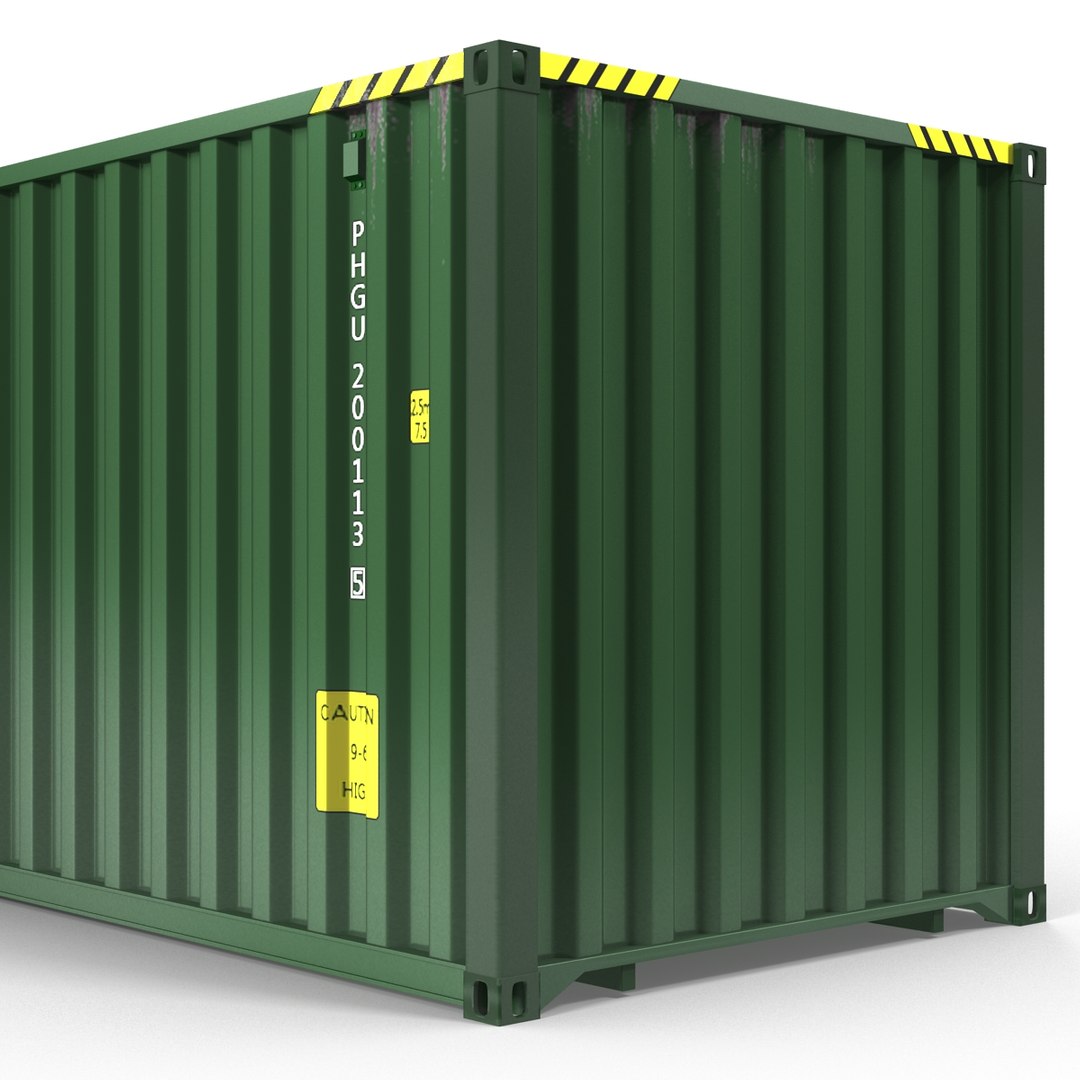 3d 40 ft iso container