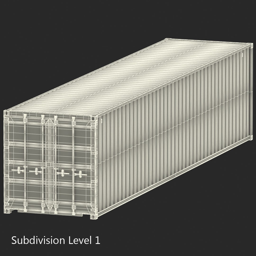 3d 40 ft iso container