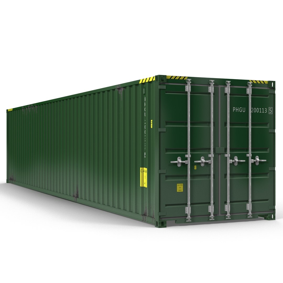 3d 40 ft iso container