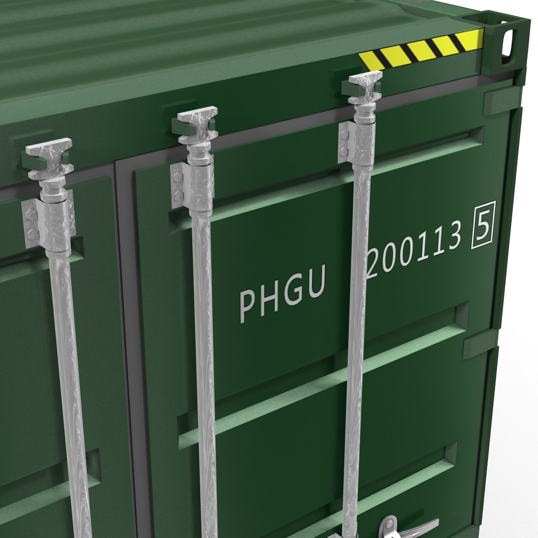 3d 40 ft iso container