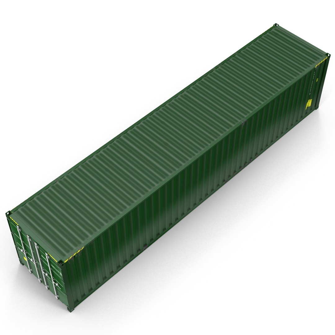 3d 40 ft iso container