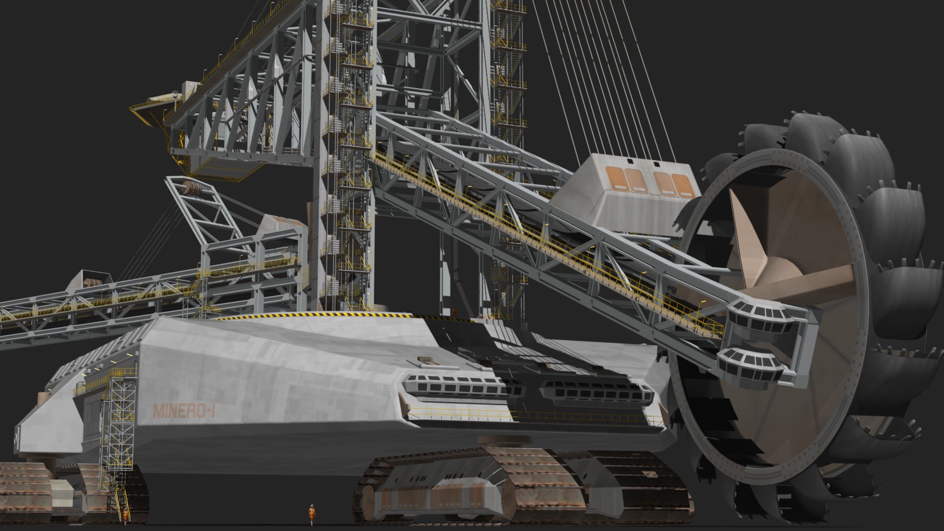 Exoplanet Mining Machinery 3D Model - TurboSquid 1950989