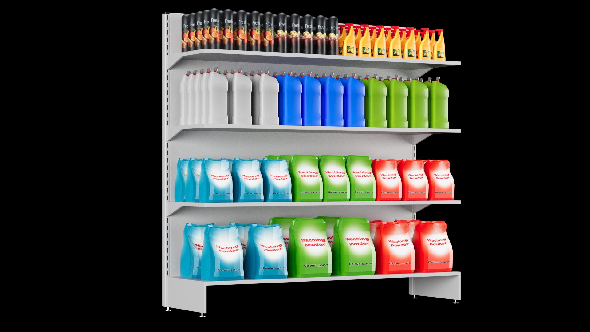 Shelves With Goods 03 3D Model - TurboSquid 2416846