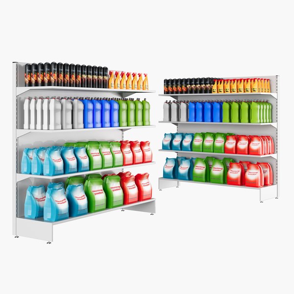 modelo 3d Estanterías con mercancías 03 - TurboSquid 2416846