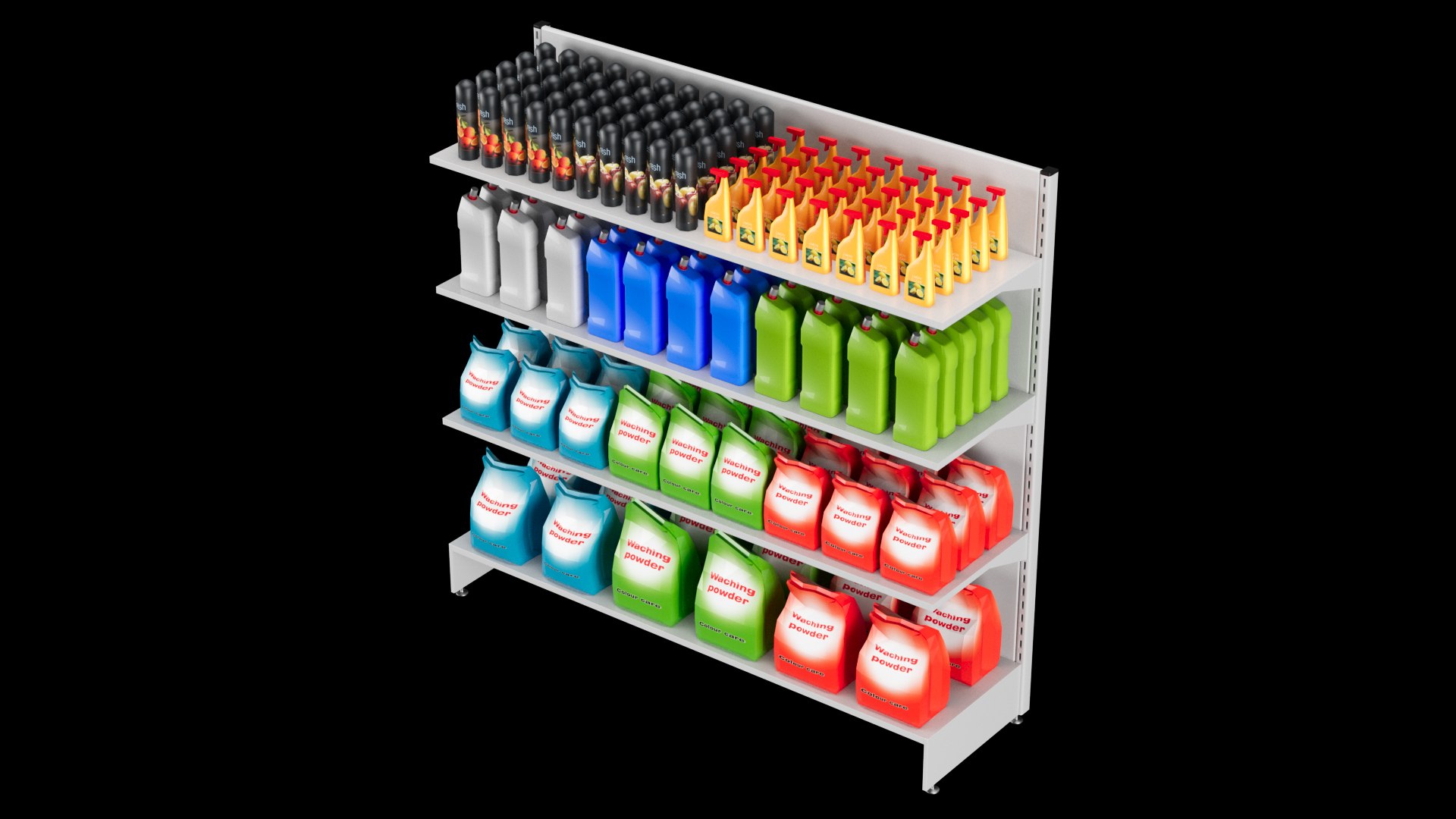 Shelves With Goods 03 3D Model - TurboSquid 2416846