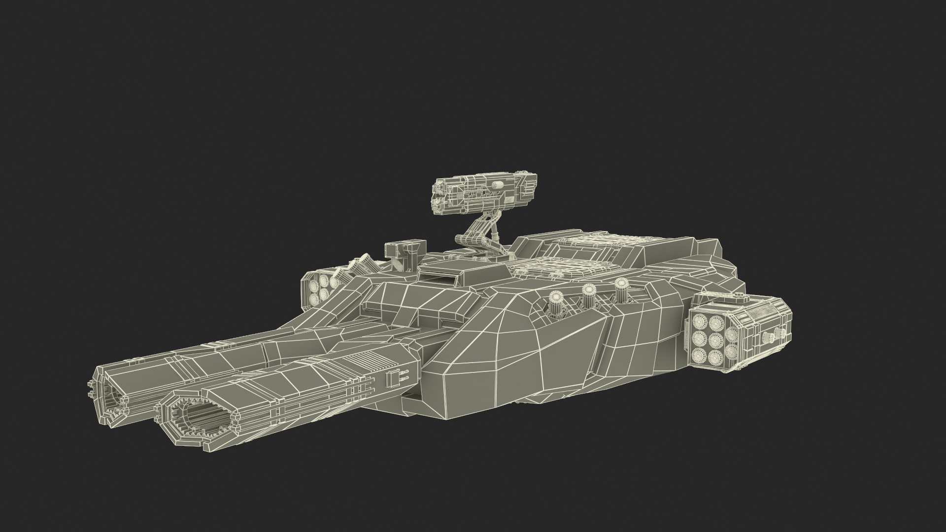 Sci Fi Heavy Turret White 3D - TurboSquid 2277387