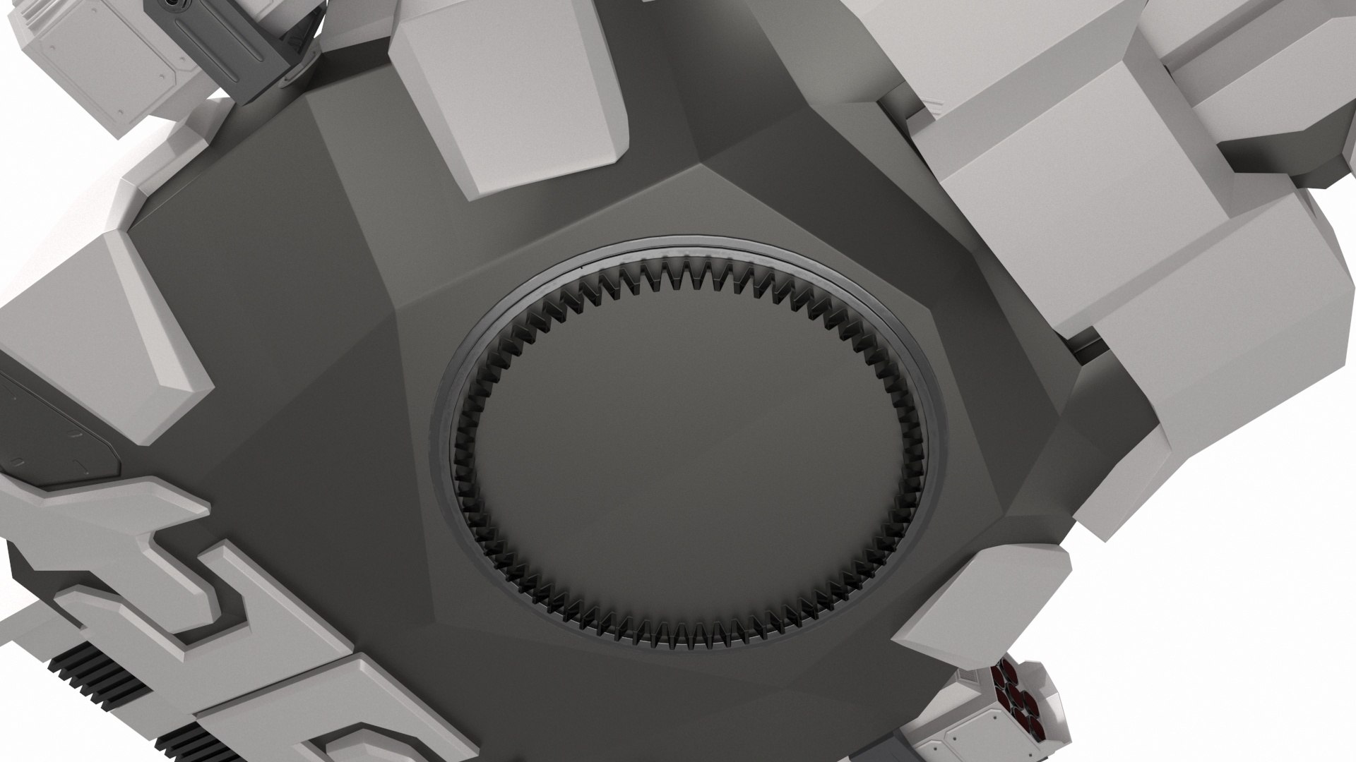 Sci Fi Heavy Turret White 3D - TurboSquid 2277387