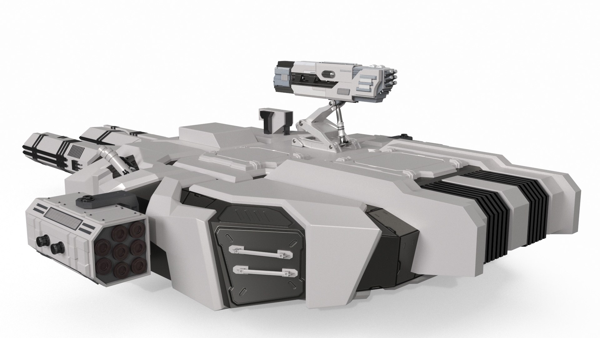 Sci Fi Heavy Turret White 3D - TurboSquid 2277387