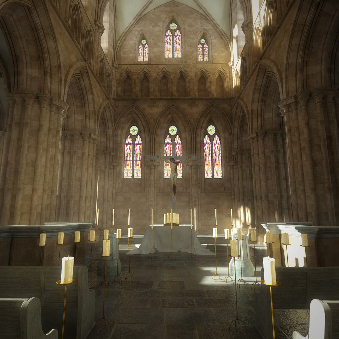 Cathedral Interior 3D - TurboSquid 1313283