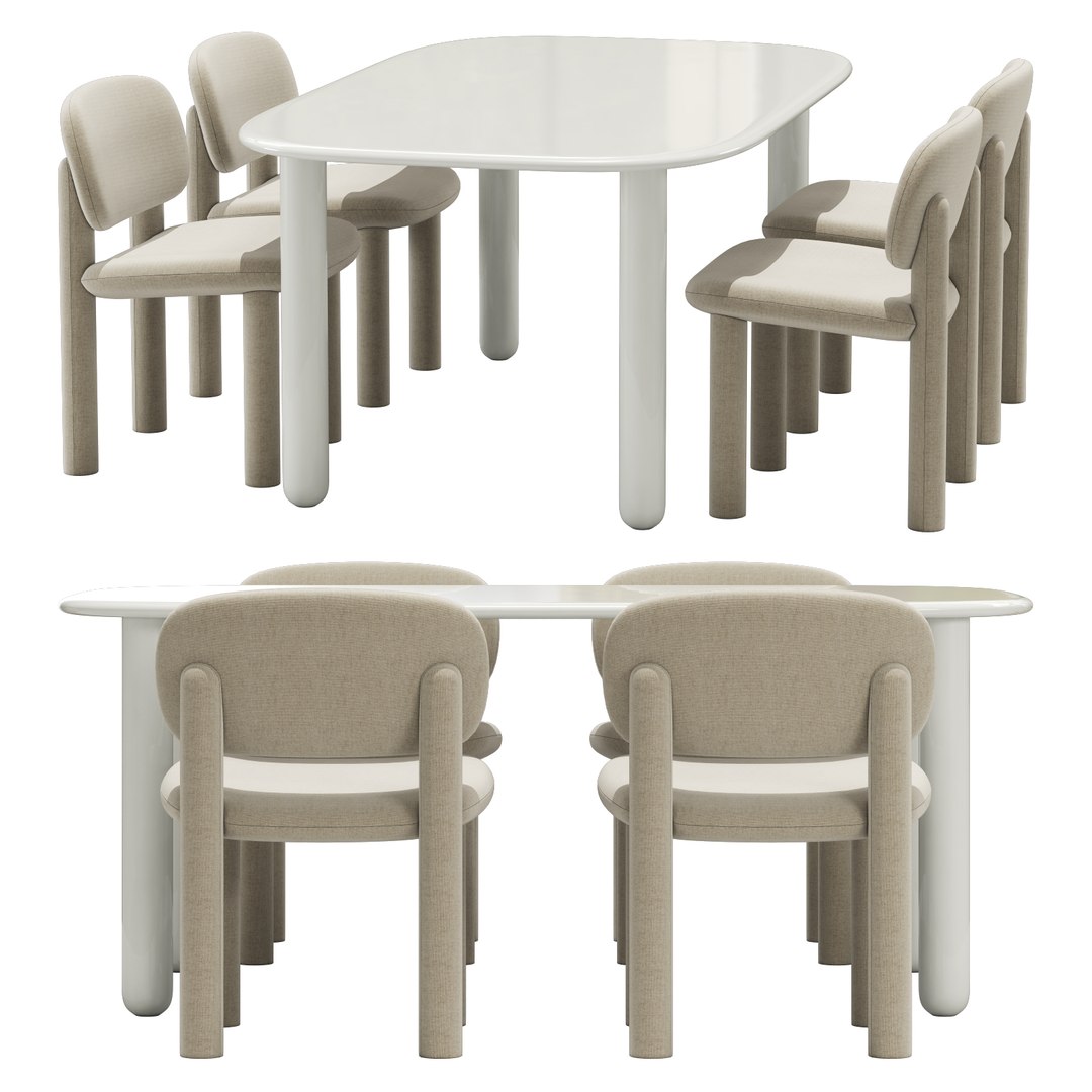 3D Driade Tottori Dining Set - TurboSquid 2333687