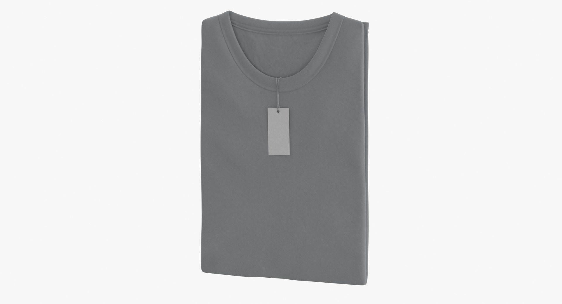 Female Crew Neck Folded With Tag Gray 3D - TurboSquid 1776160