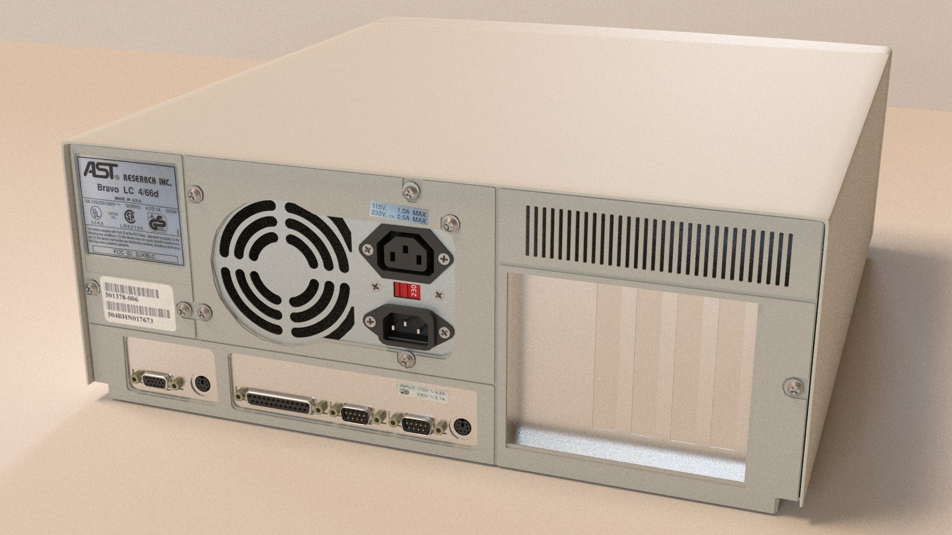 3D model AST Bravo LC - 486 PC - TurboSquid 1806438