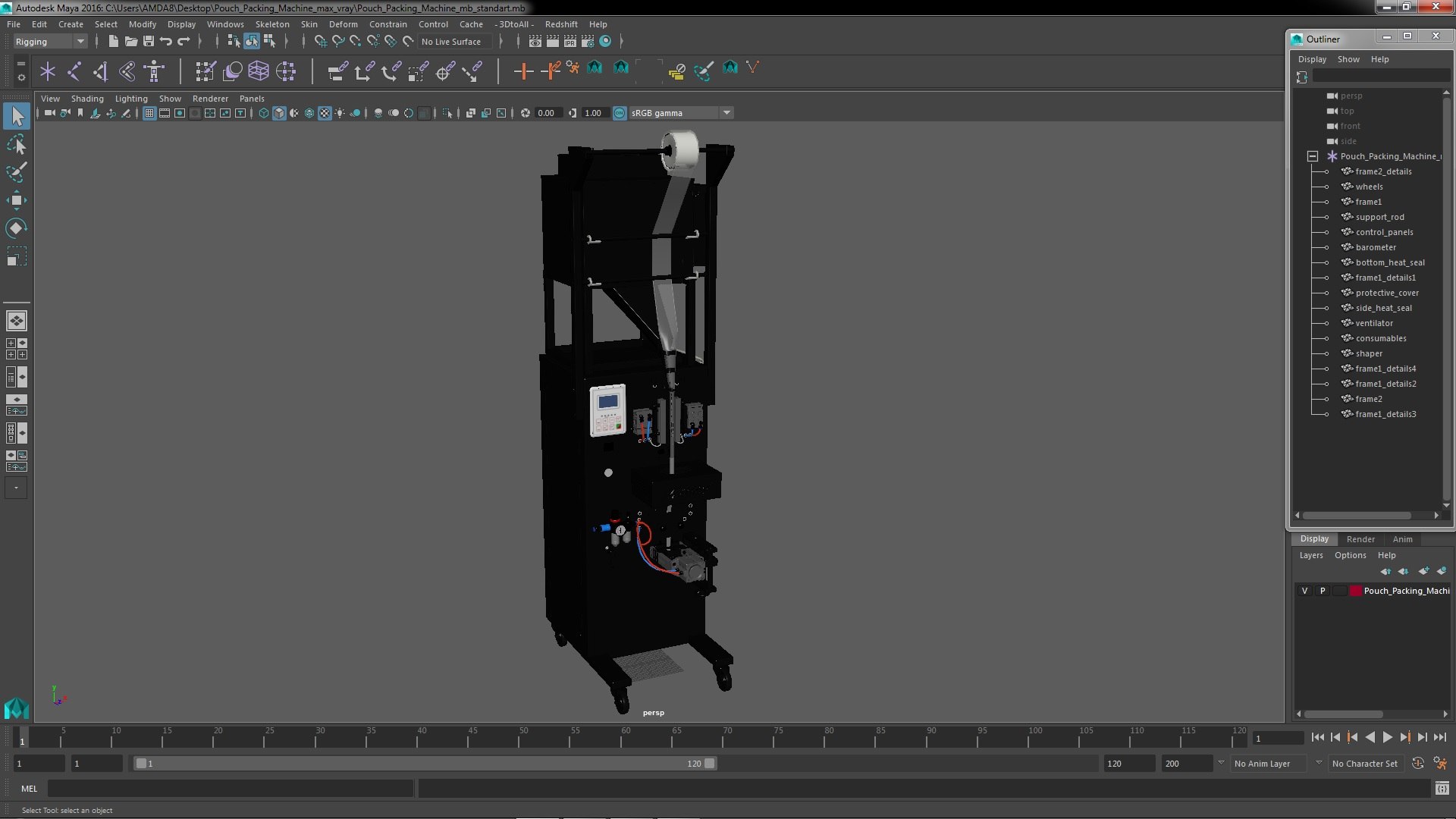 Pouch Packing Machine 3D Model - TurboSquid 2135074