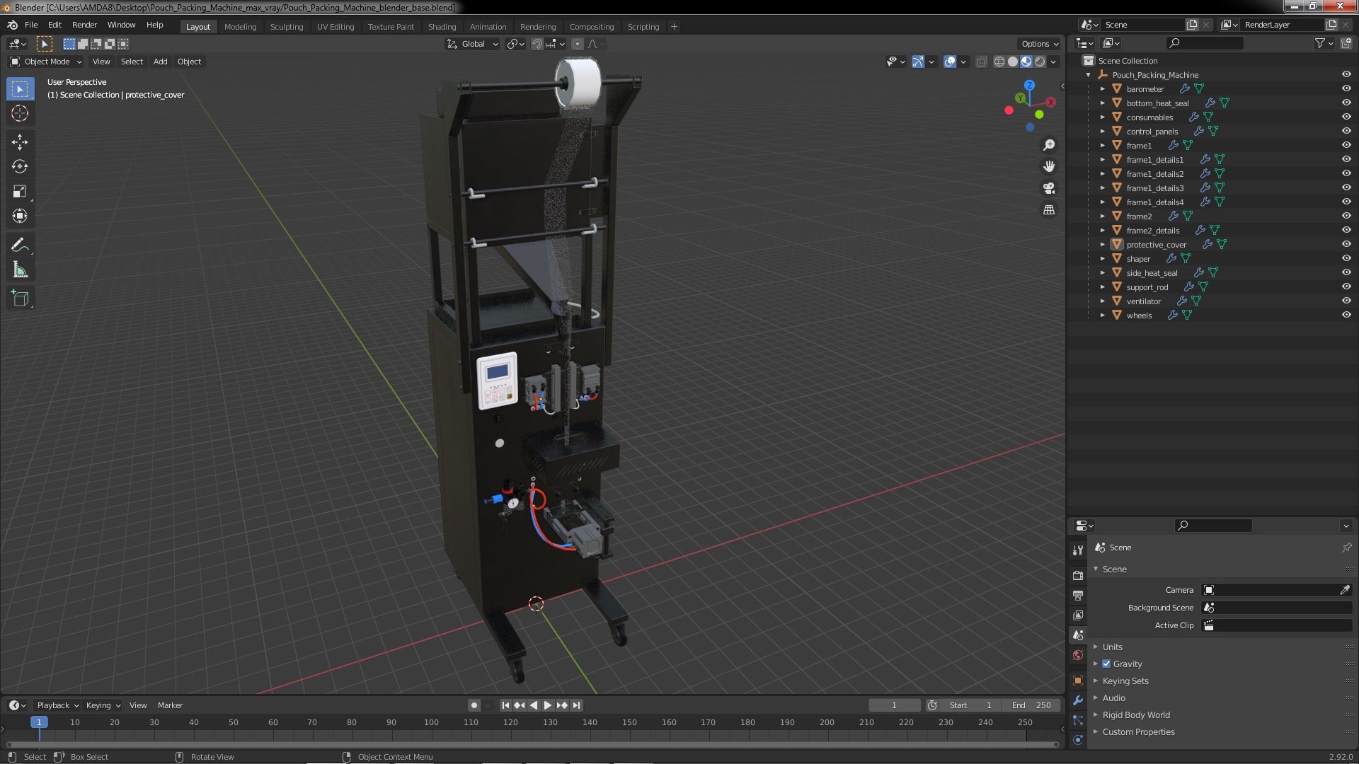 Pouch Packing Machine 3D Model - TurboSquid 2135074