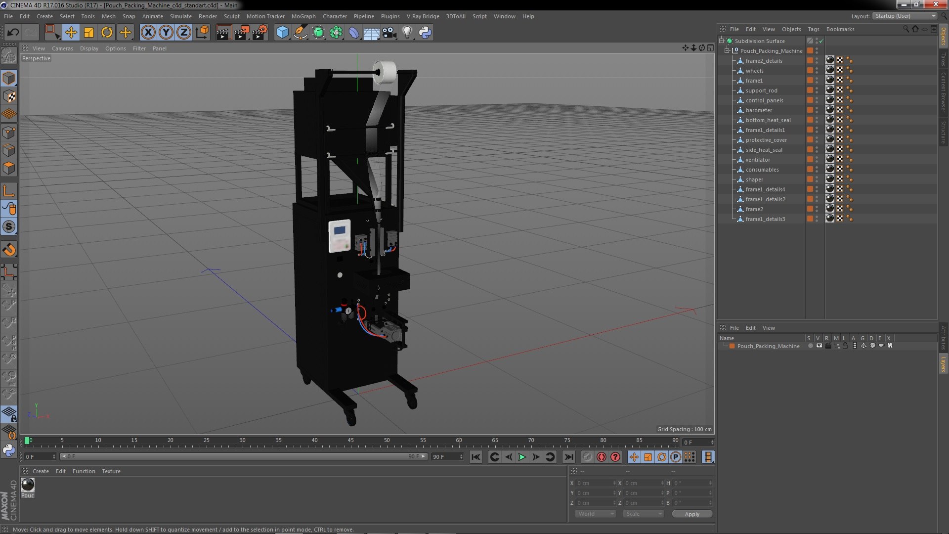 Pouch Packing Machine 3D Model - TurboSquid 2135074