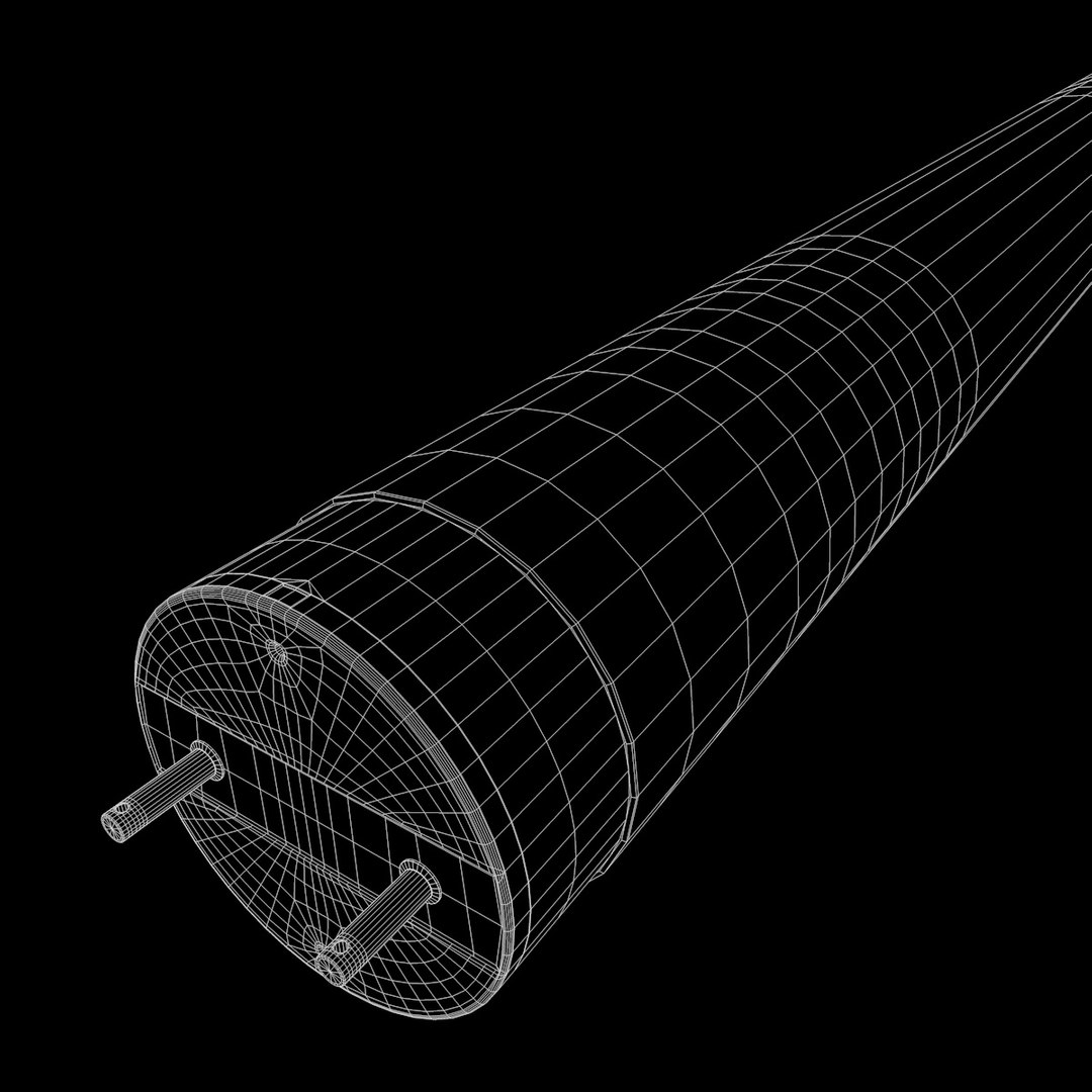 3d Linear Neon Fluorescent Light Model