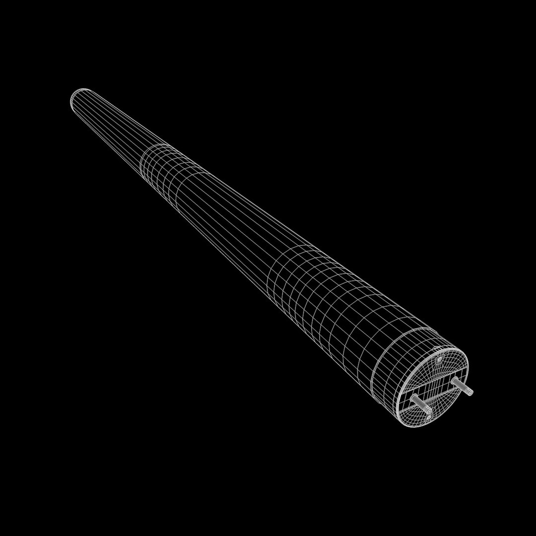 3d Linear Neon Fluorescent Light Model