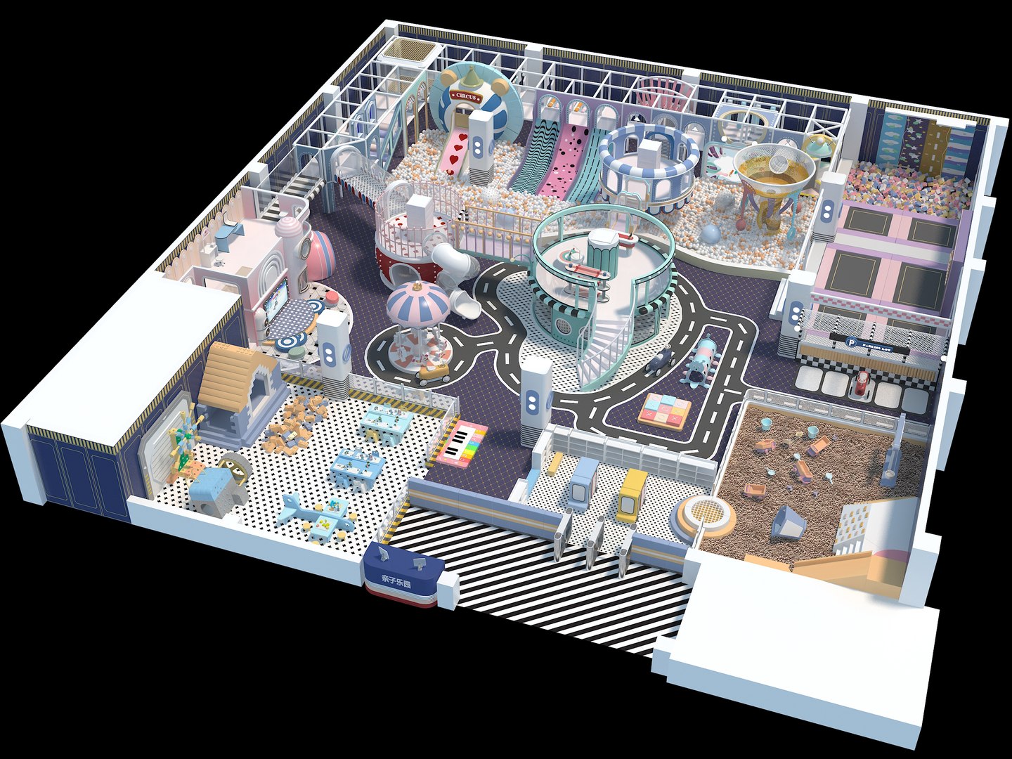 Naughty Fort Amusement Park 3D - TurboSquid 2191246