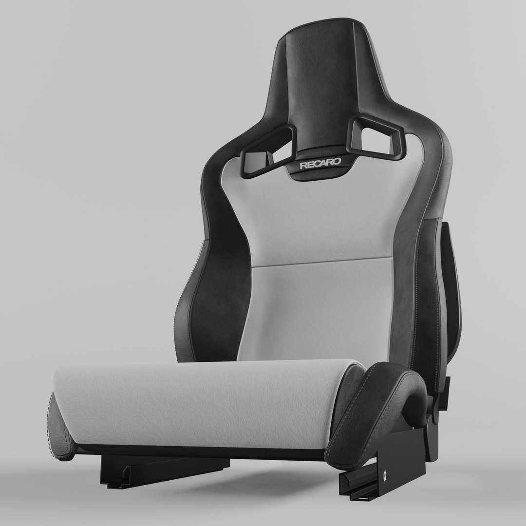 3D RECARO Cross Sportster CS Vinyl Black Dinamica Suede Silver Seat ...